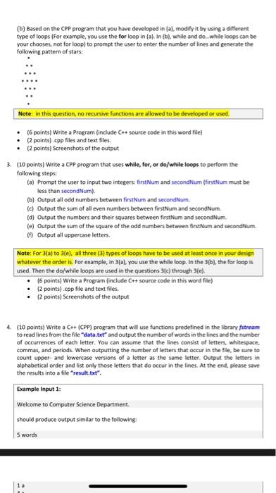 Solved 1. (10 points) Write the missing statements in the | Chegg.com