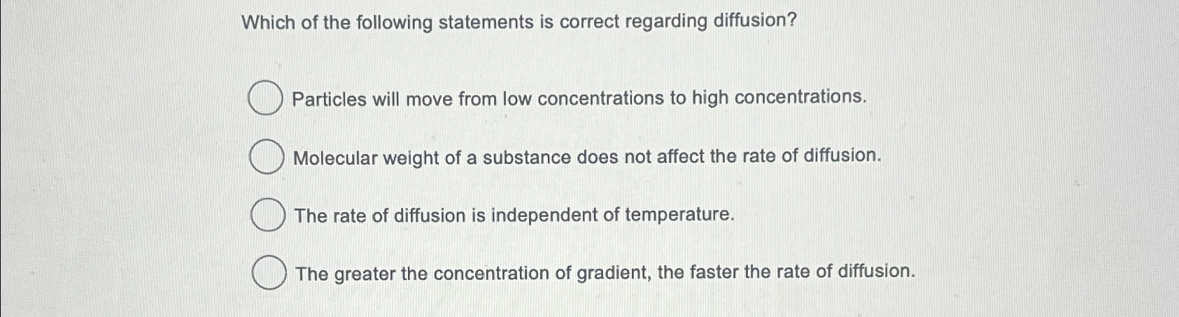 Solved Which of the following statements is correct | Chegg.com