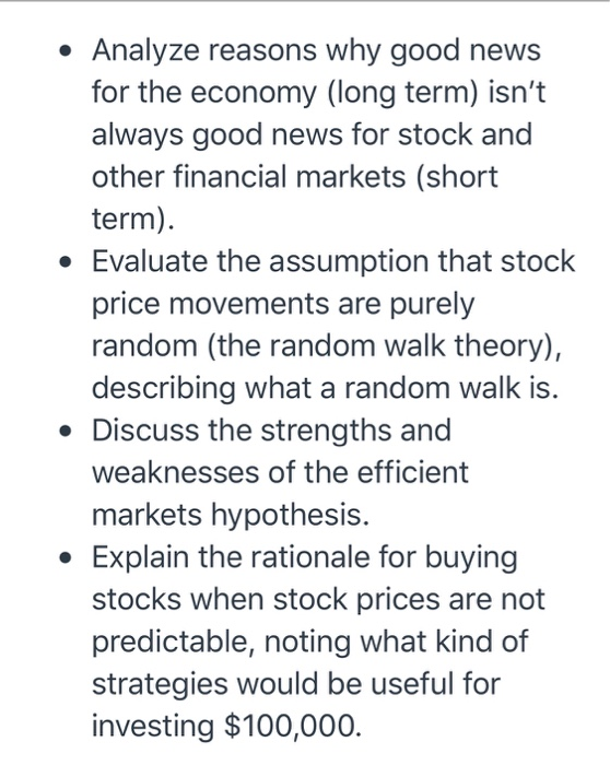 Solved • Analyze reasons why good news for the economy (long | Chegg.com Solved • Analyze reasons why good news for the economy (long | Chegg.com