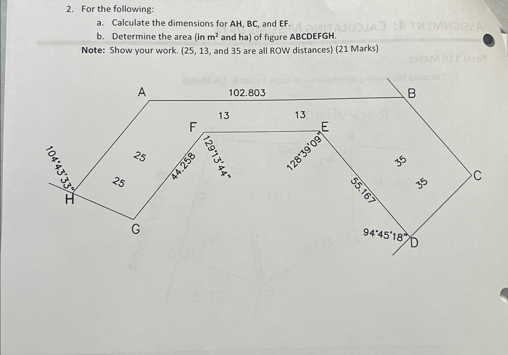 Solved For the following:a. ﻿Calculate the dimensions for | Chegg.com