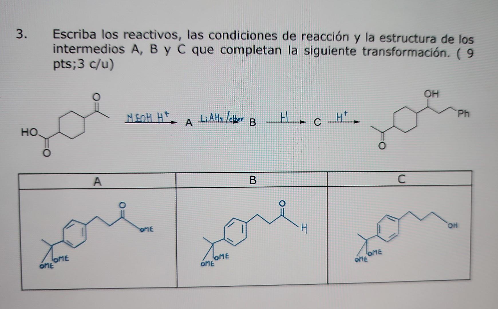 Solved Write the reactants, reaction conditions and | Chegg.com