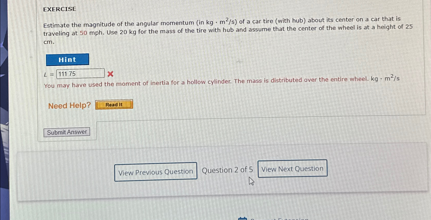 Solved EXERCISEEstimate the magnitude of the angular | Chegg.com