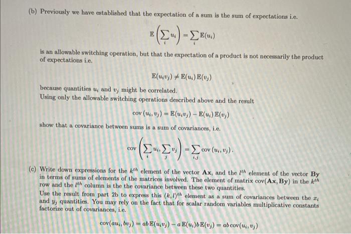 Solved 2. (Homework) Consider the pair of random vectors | Chegg.com