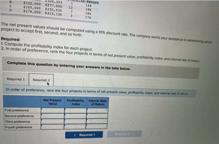 Solved Exercise 14-11 (Algo) Preference Ranking of | Chegg.com