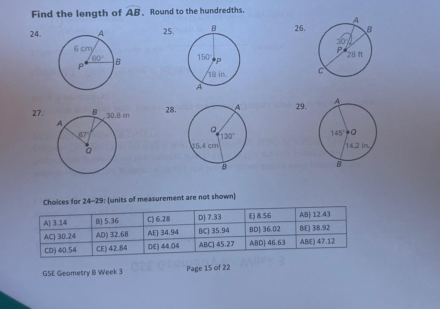 Solved Find the length of AB. ﻿Round to the | Chegg.com
