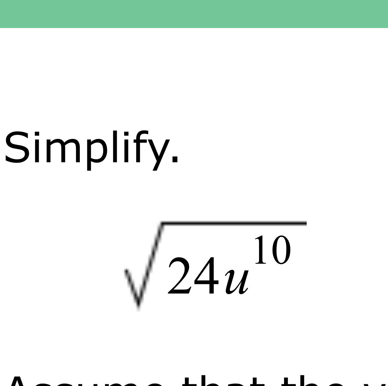 Solved Simplify.24u102 | Chegg.com