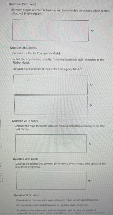 Solved Question 25 11 point) Between people-oriented | Chegg.com