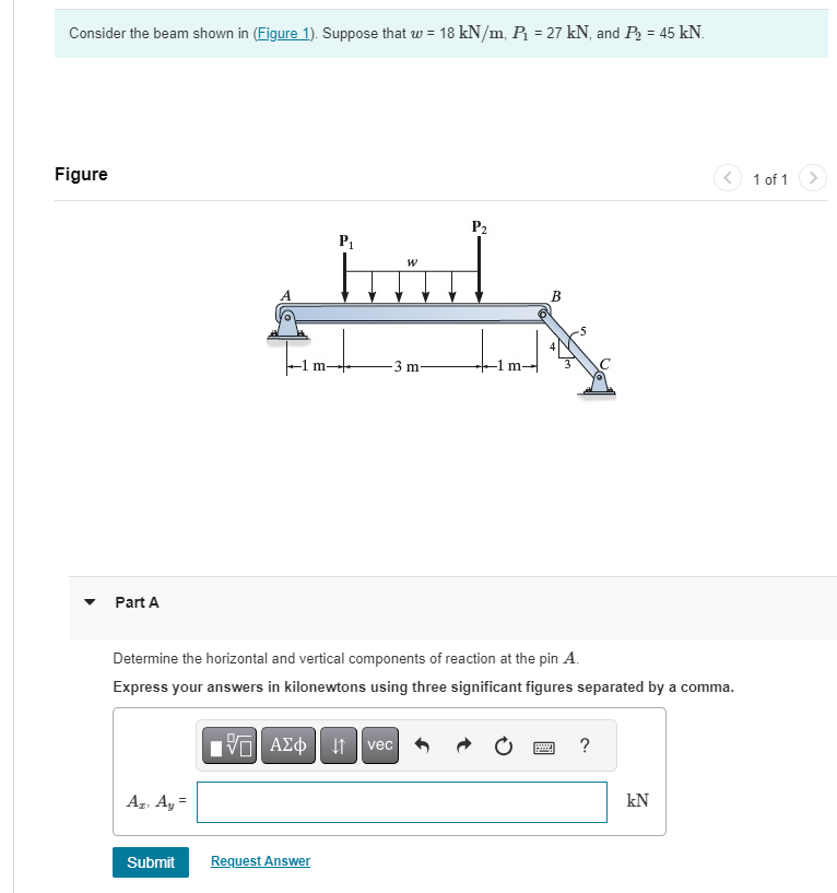 Solved A) ﻿Determine the horizontal and vertical components | Chegg.com