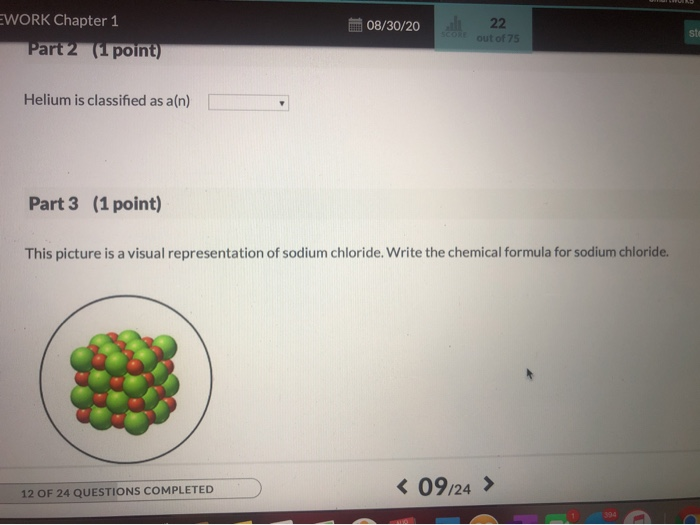 Solved out of 75 NEWORK Chapter 1 08/30/20 22 | Chegg.com Solved out of 75 NEWORK Chapter 1 08/30/20 22 | Chegg.com