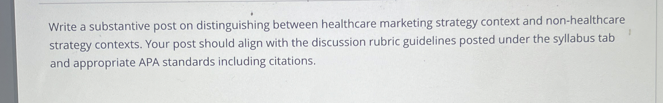 Solved Write a substantive post on distinguishing between | Chegg.com