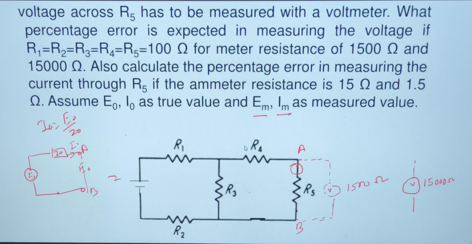 Solved Voltage Across R5 Has To Be Measured With A