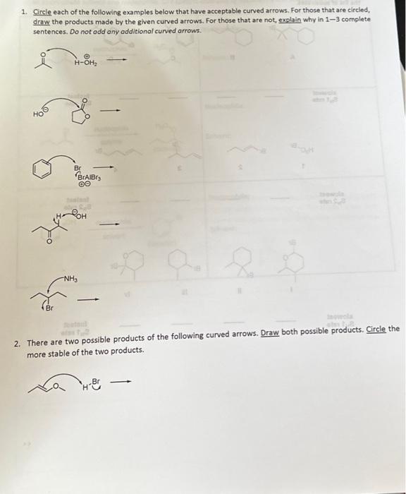 Solved 1. Circle each of the following examples below that | Chegg.com