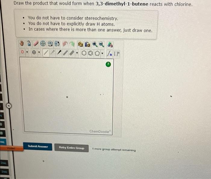 Solved Name the alkene that would react with bromine to form | Chegg.com