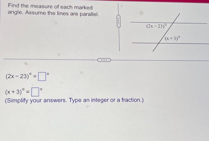 Solved Find the measure of each marked angle. Assume the | Chegg.com