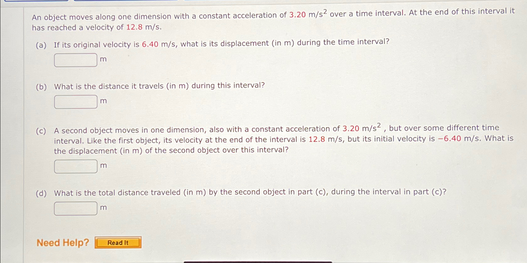 Solved An object moves along one dimension with a constant | Chegg.com