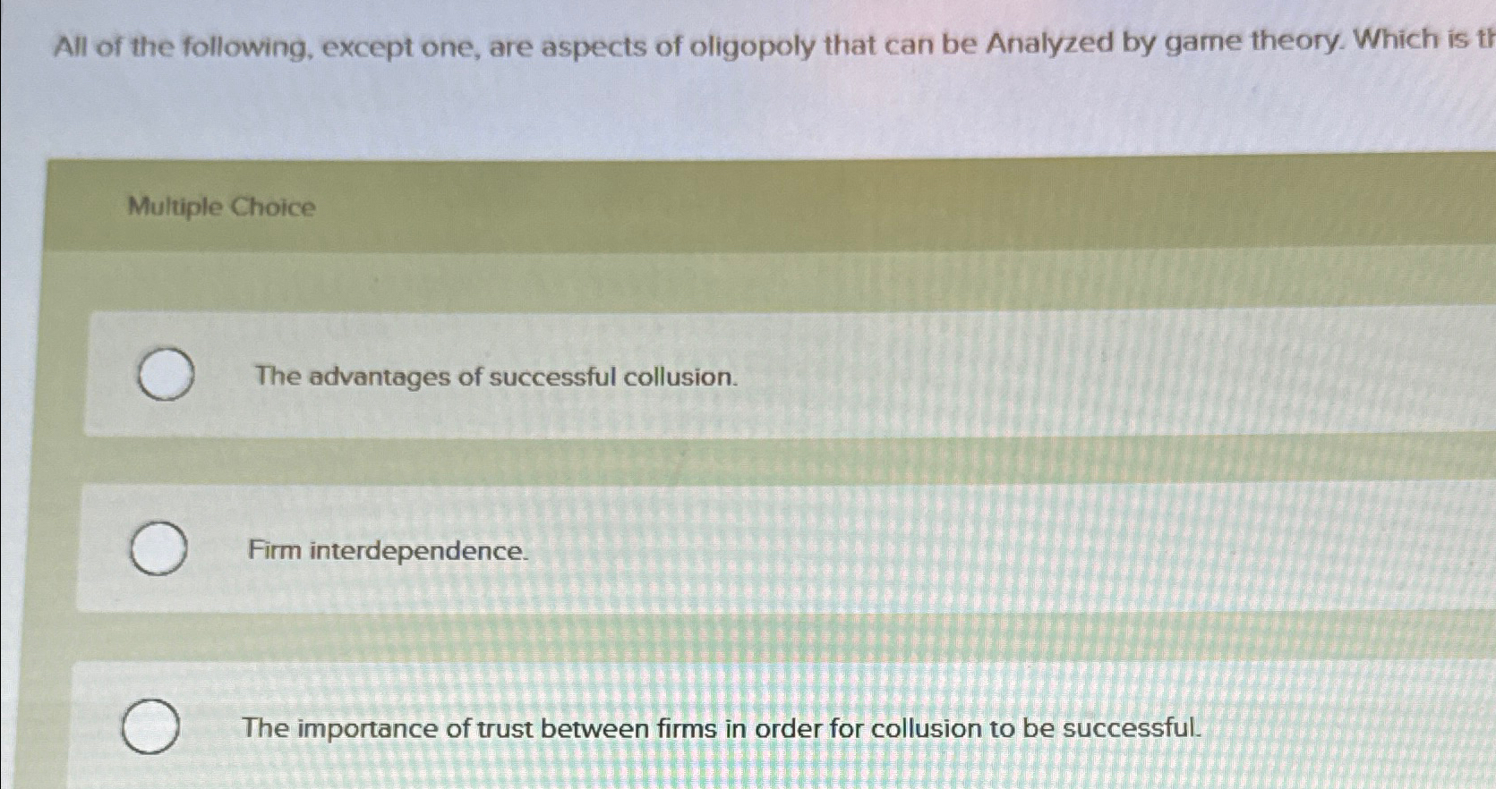 Solved All of the following, except one, are aspects of | Chegg.com