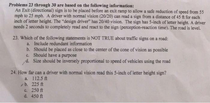 Solved Problems 23 through 30 are based on the following | Chegg.com