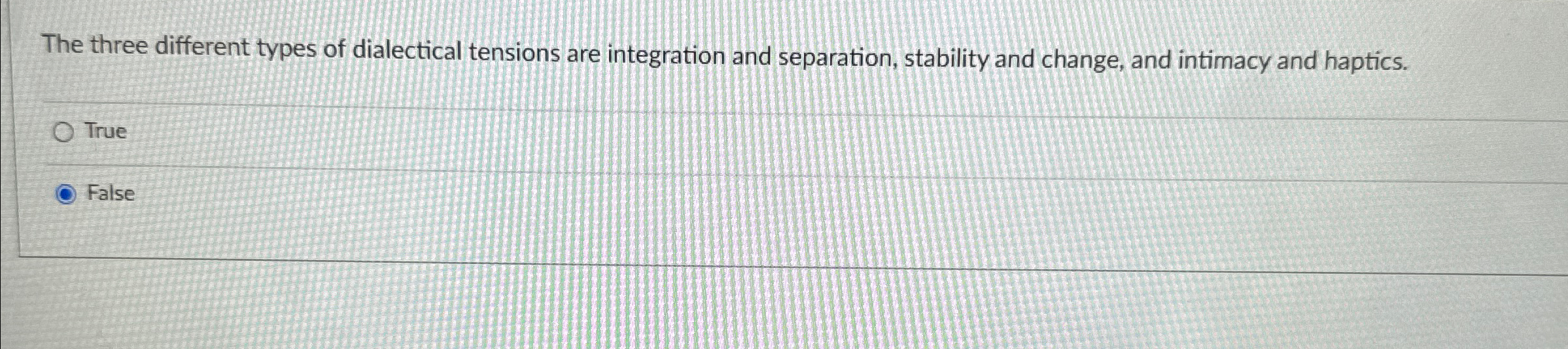 Solved The three different types of dialectical tensions are | Chegg.com