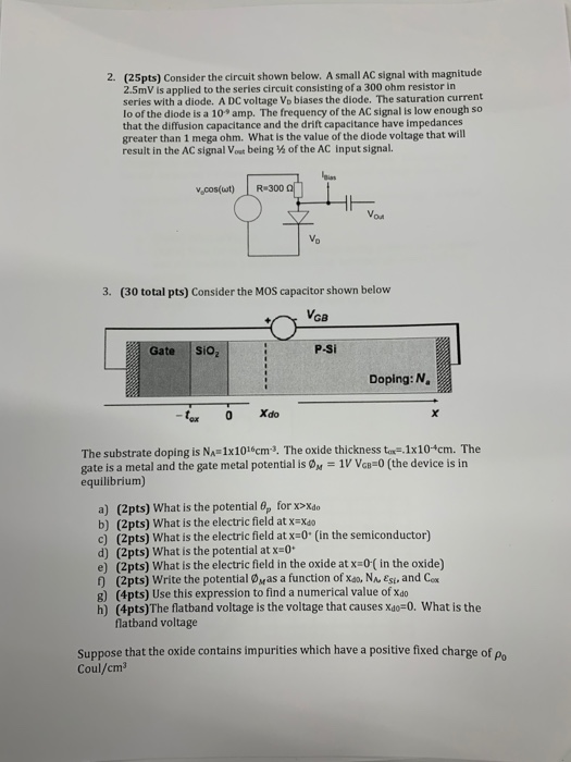 Solved 2. (25pts) Consider the circuit shown below. A small | Chegg.com Solved 2. (25pts) Consider the circuit shown below. A small | Chegg.com