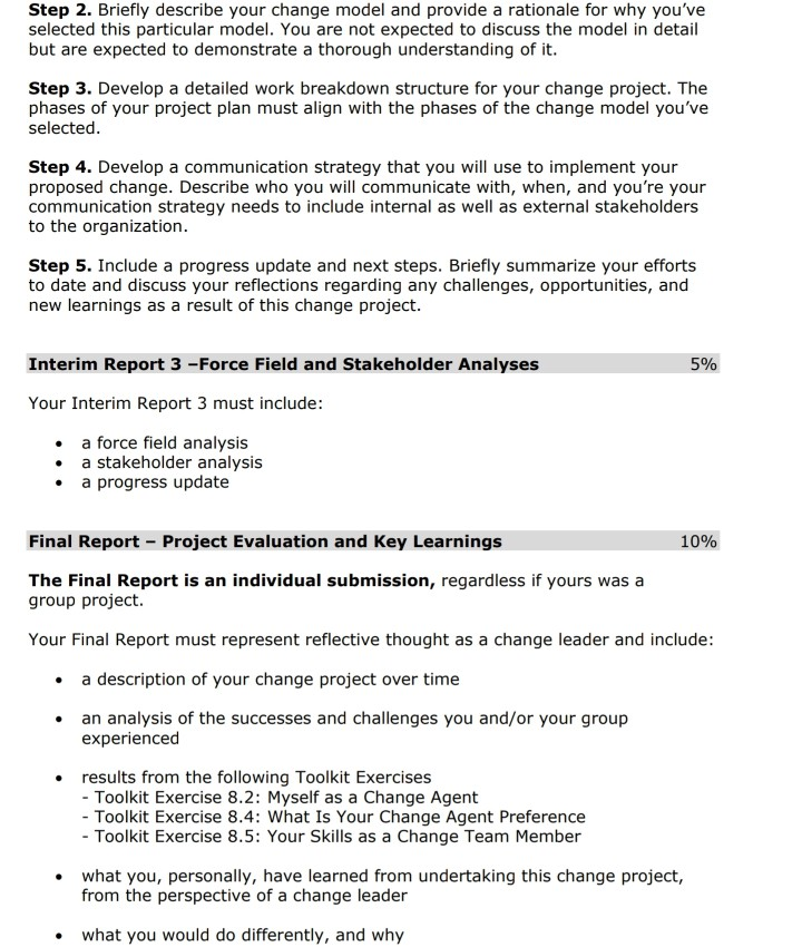 Instructions Your Interim Report 1 must include • a | Chegg.com