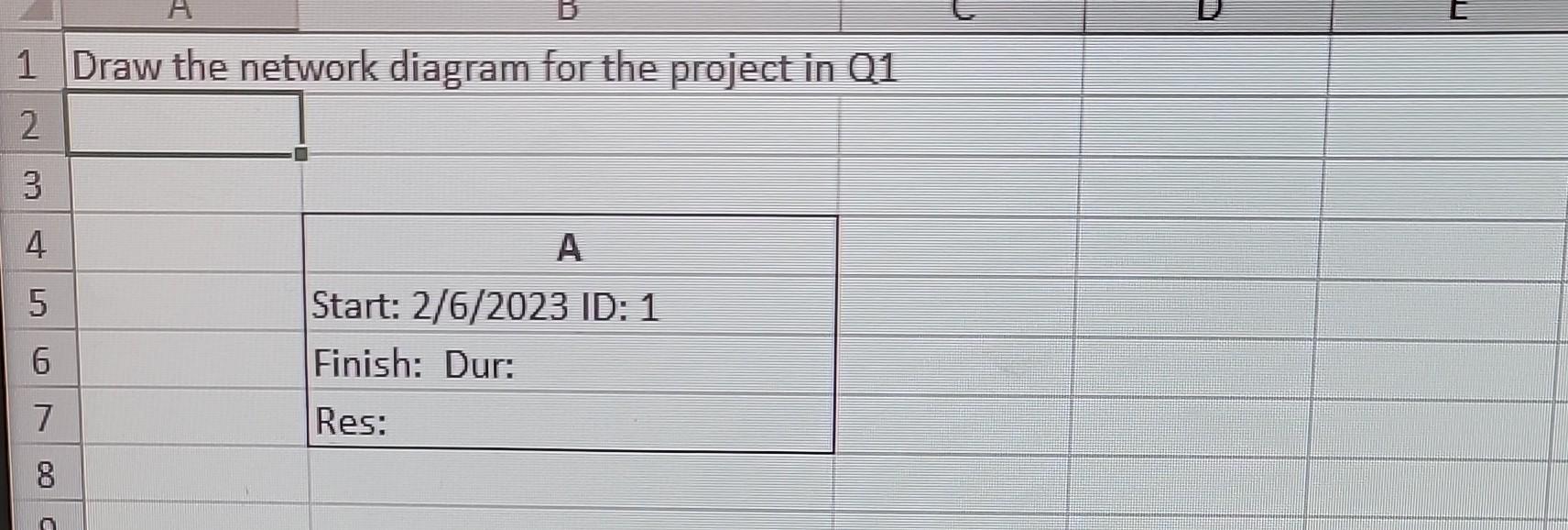 Solved Draw the network diagram for the project in Q1 1 2 3 | Chegg.com