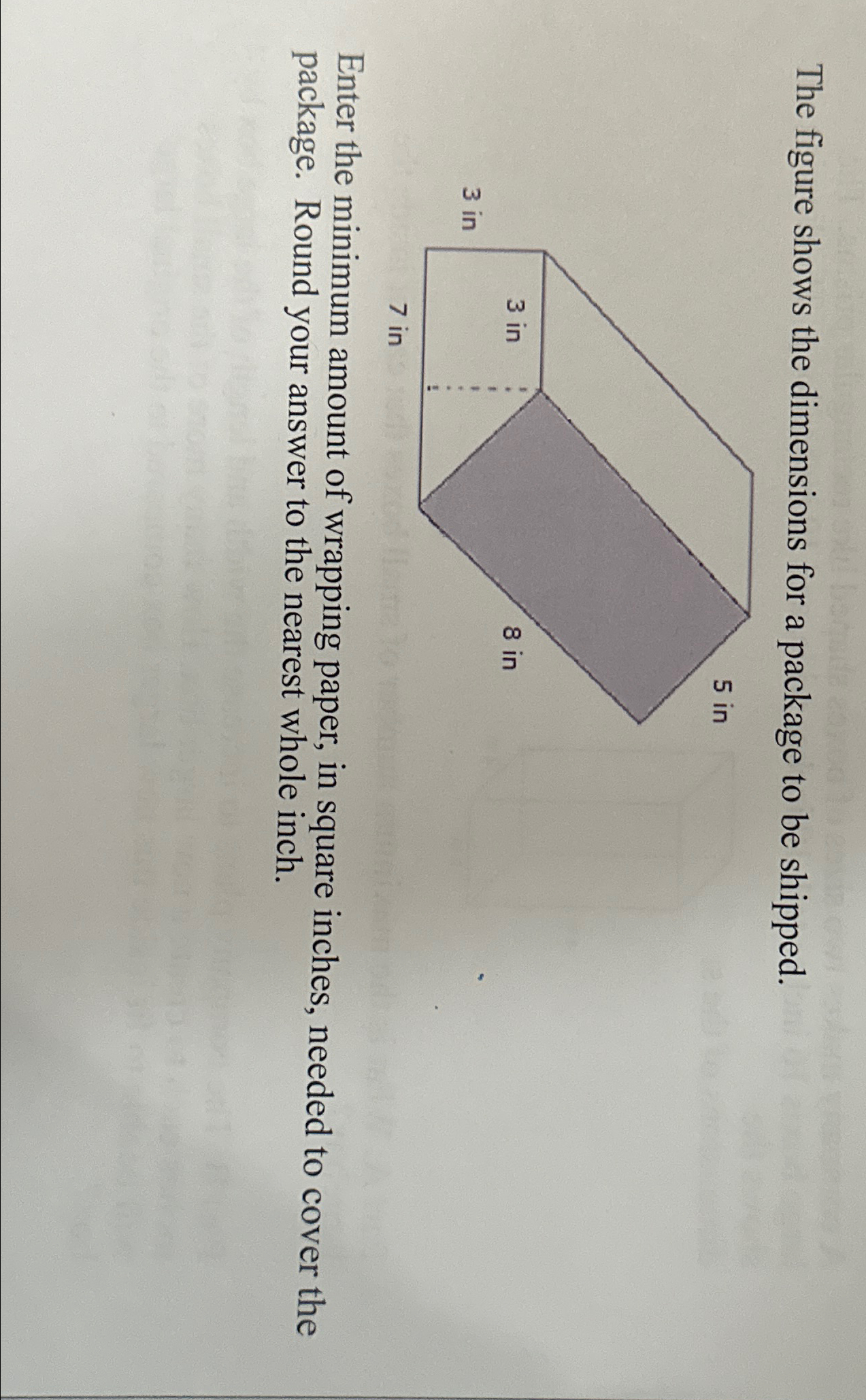 Solved The figure shows the dimensions for a package to be | Chegg.com