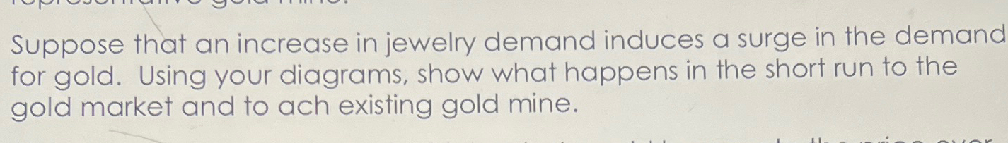 Solved Suppose that an increase in jewelry demand induces a | Chegg.com