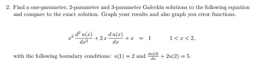 2. Find a one-parameter, 2-parameter and 3-parameter | Chegg.com