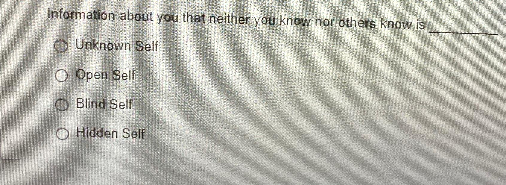 Solved Information about you that neither you know nor | Chegg.com