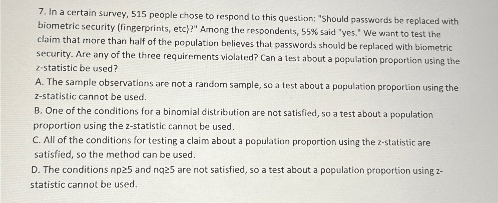 Solved In a certain survey, 515 ﻿people chose to respond to | Chegg.com