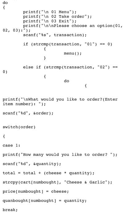 Solved create a flowchart with the following codes: | Chegg.com