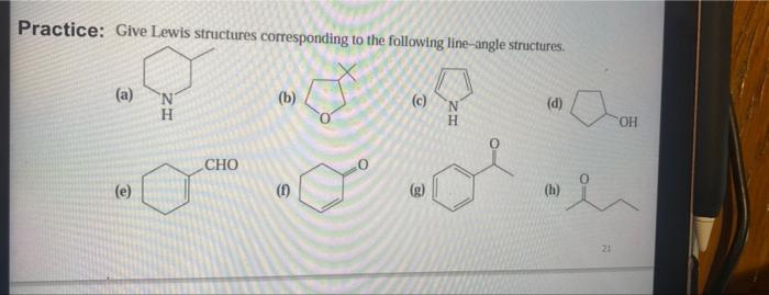 Solved Practice: Give Lewis structures corresponding to the | Chegg.com