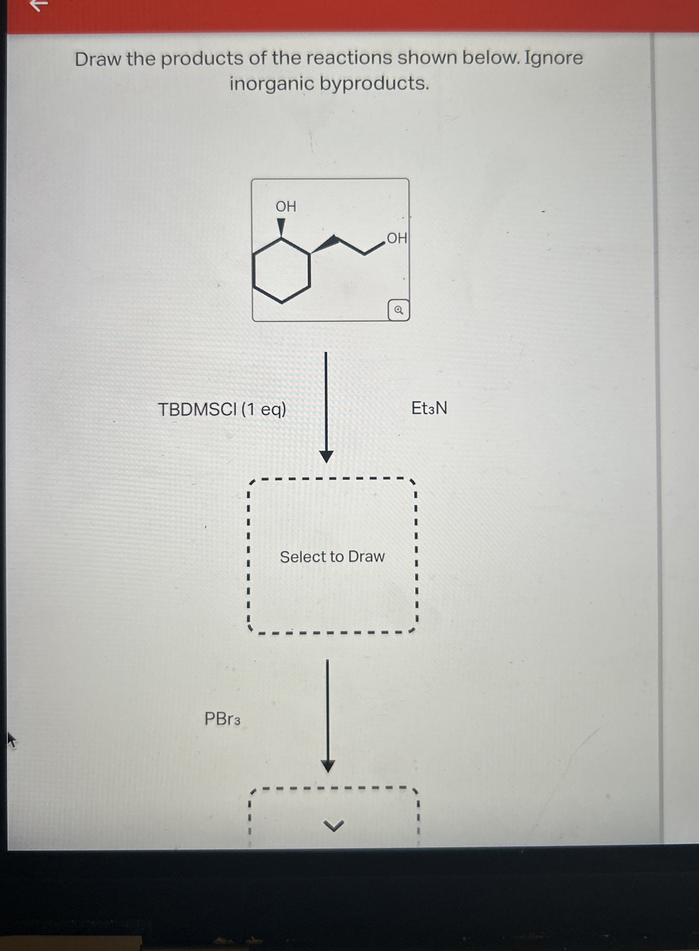 Draw the products of ﻿the reactions shown below. | Chegg.com