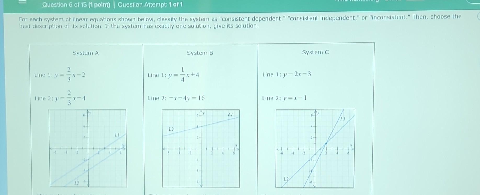 [solved] For Each System Of Linear Equations Shown Bel