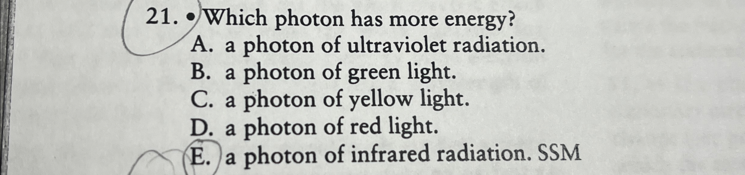 Solved Which photon has more energy?A. ﻿a photon of | Chegg.com