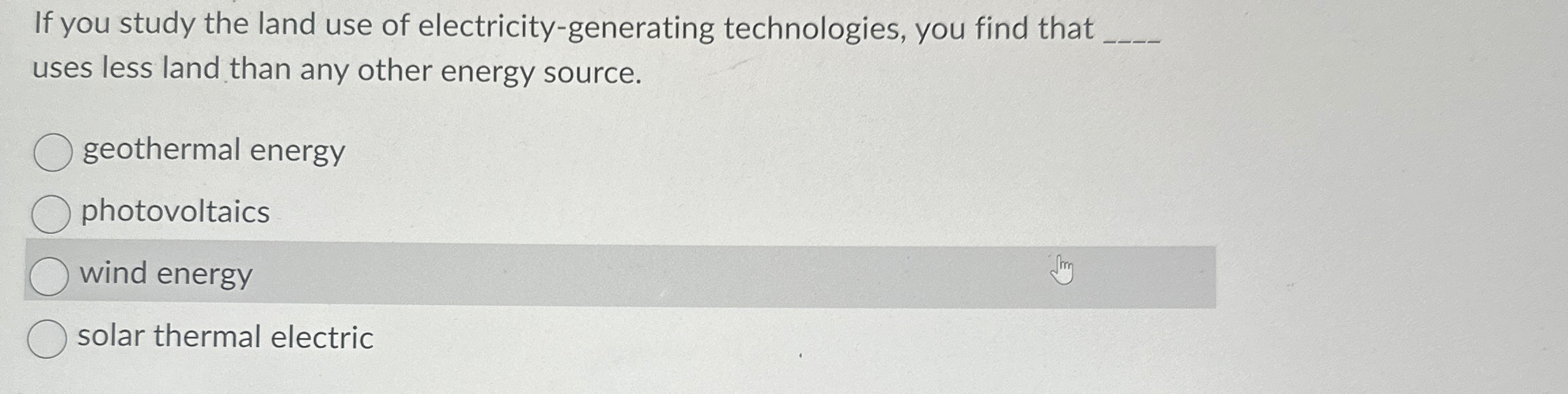 Solved If you study the land use of electricity-generating | Chegg.com