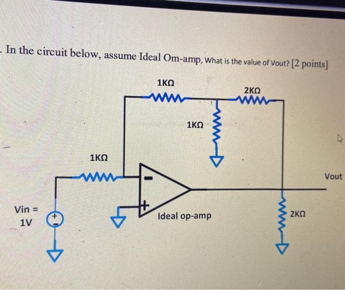Solved In the circuit below, assume Ideal Om-amp, what is | Chegg.com