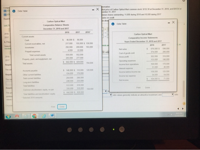 Solved Comparative financial statement data of Carton | Chegg.com