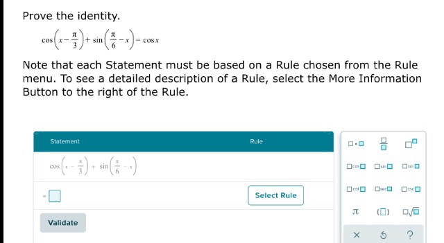 Solved Prove the identity. sin (- y) + sin(x+y)=2 sin x cosy | Chegg.com