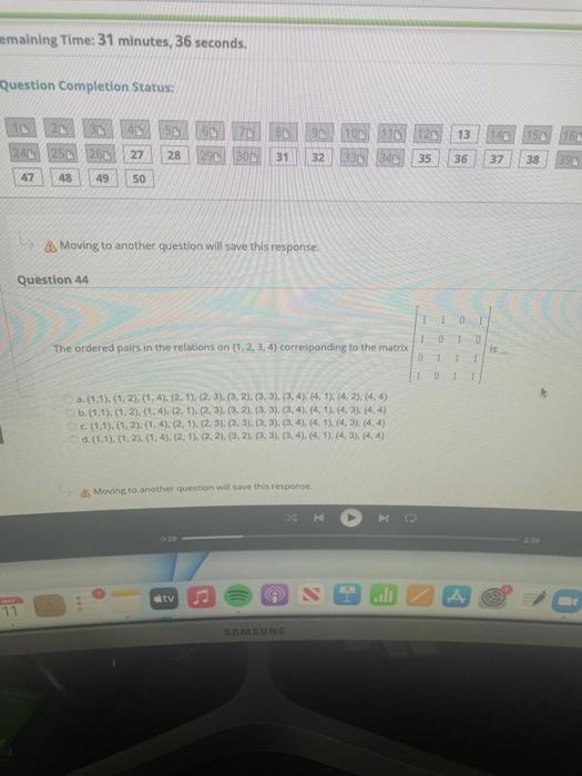 Solved remaining Time: 31 minutes, 36 seconds. Question | Chegg.com