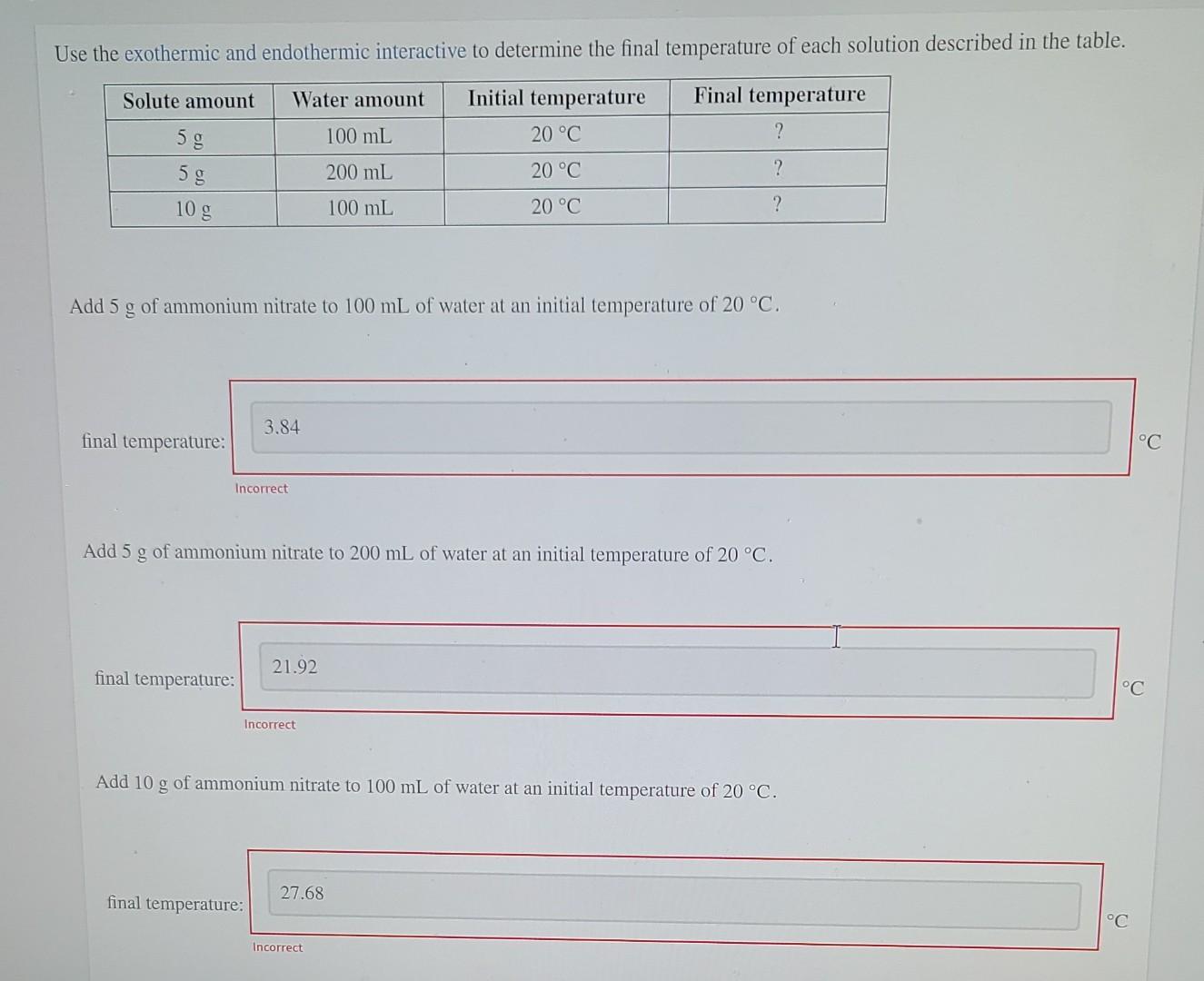 Use the exothermic and endothermic interactive to | Chegg.com