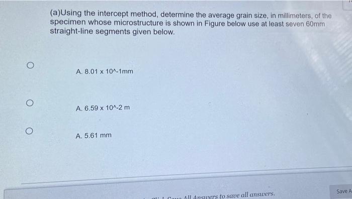 Solved (a)Using the intercept method, determine the average | Chegg.com