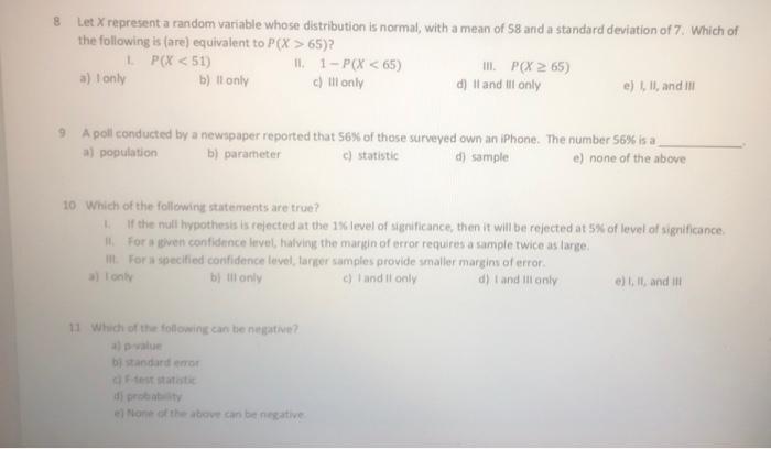 Solved 8 Let X representa random variable whose distribution | Chegg.com