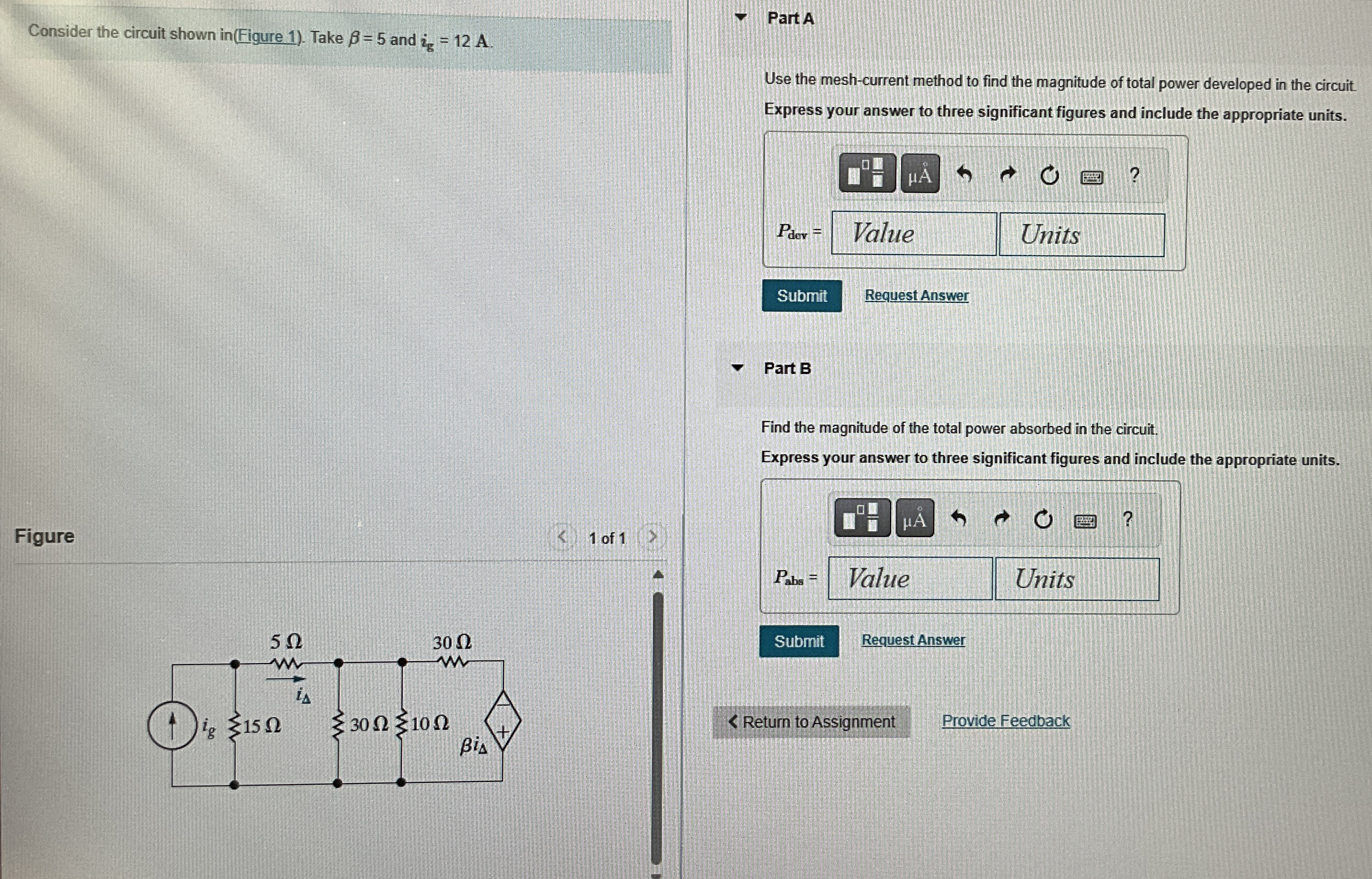 Solved Consider the circuit shown in(Figure 1). ﻿Take β=5 | Chegg.com