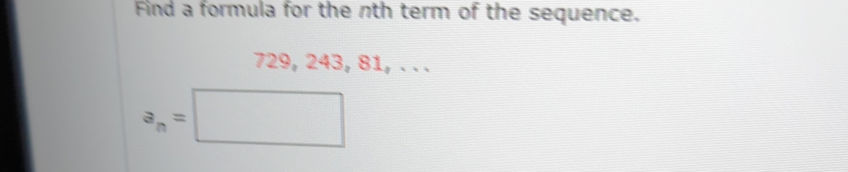 Solved Find a formula for the nth term of the | Chegg.com
