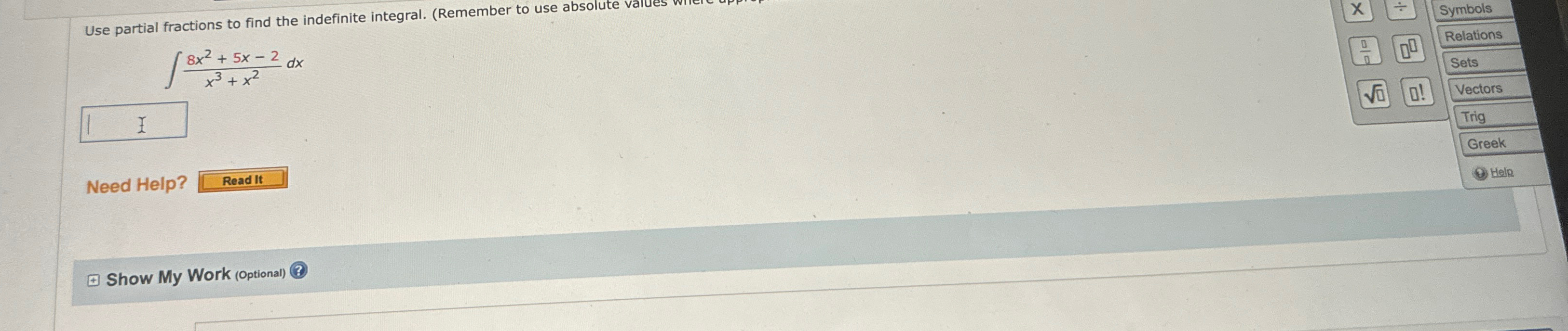 Solved Use partial fractions to find the indefinite | Chegg.com