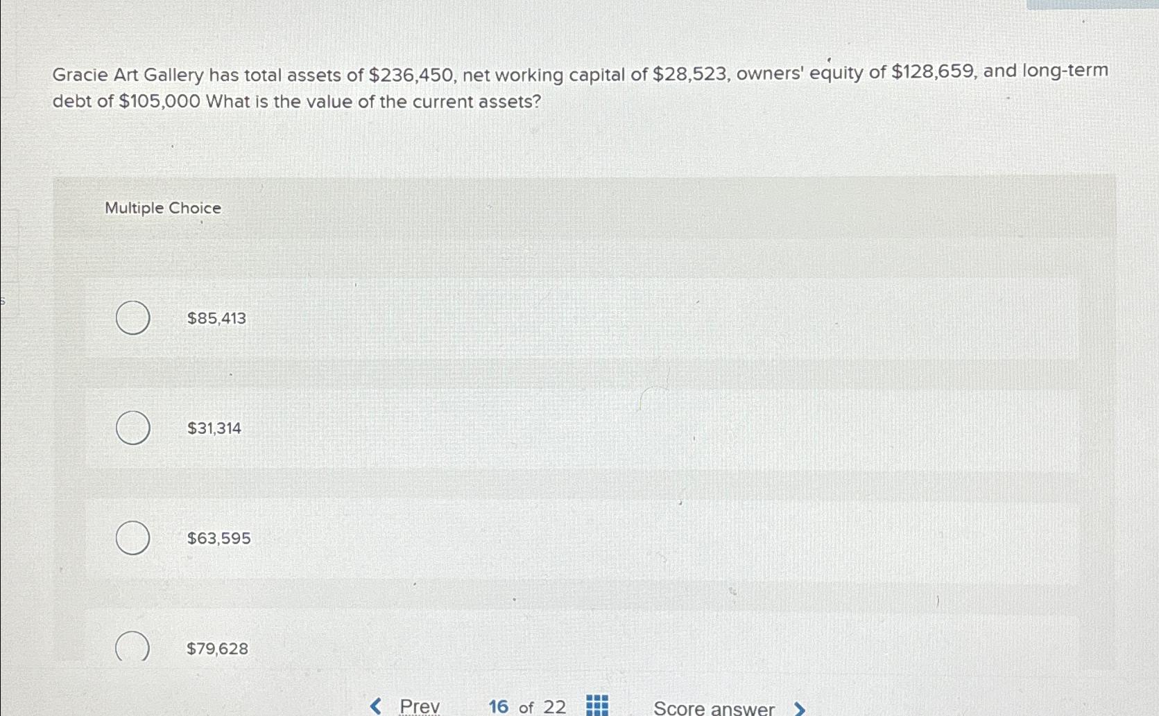 Solved Gracie Art Gallery has total assets of $236,450, ﻿net | Chegg.com