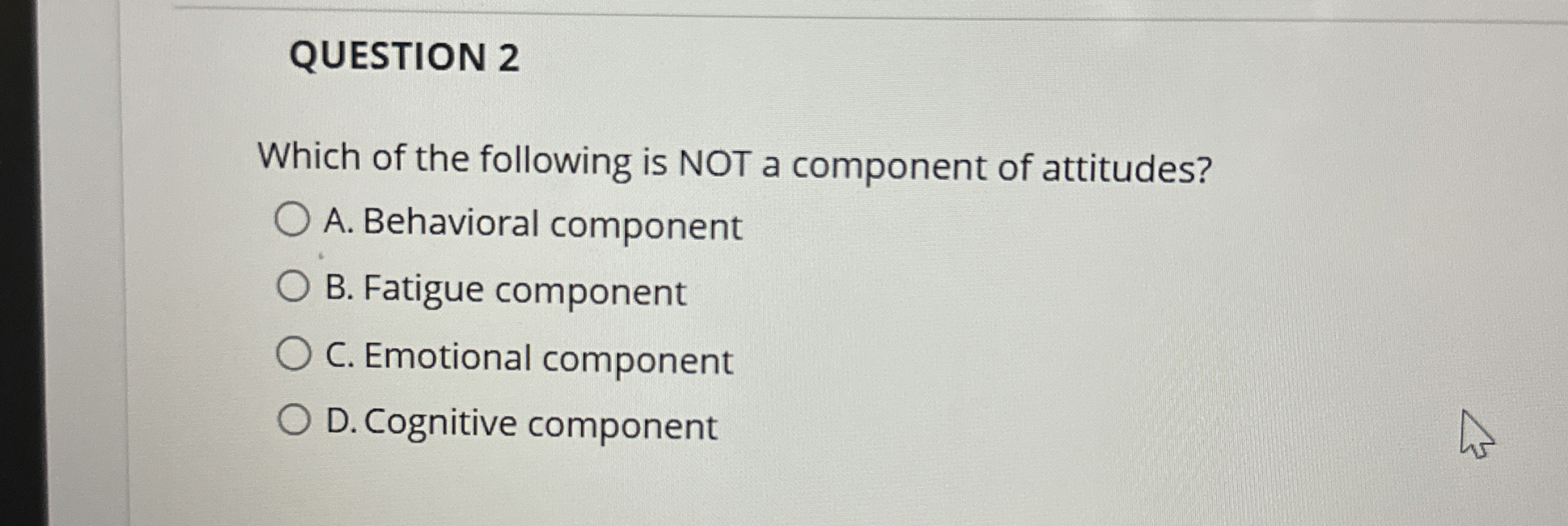 Solved QUESTION 2Which of the following is NOT a component | Chegg.com