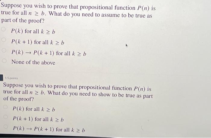 Solved Suppose you wish to prove that propositional function | Chegg.com