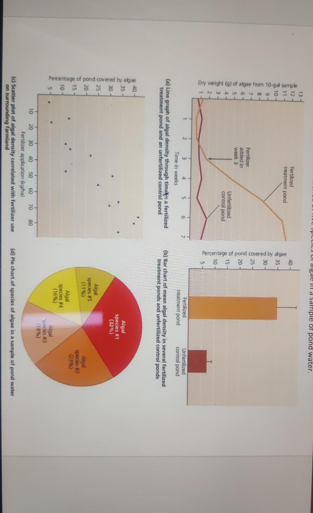 Solved (a) Line graph of algal density through timelin a | Chegg.com